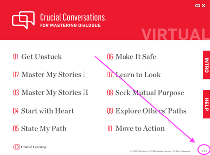 Current Versions of Crucial Learning VIP Presentations